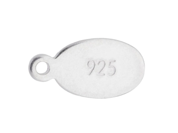 Oval 925 Silver Hallmark Swing Tag - Pod Jewellery